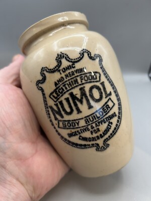 GENUINE ANTIQUE KITCHENALIA VINTAGE LARGE STONEWARE NUMOL TONIC ...