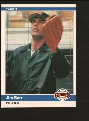 1984 Fleer Baseball #365 - Jim Barr - San Francisco Giants 84-903 ...