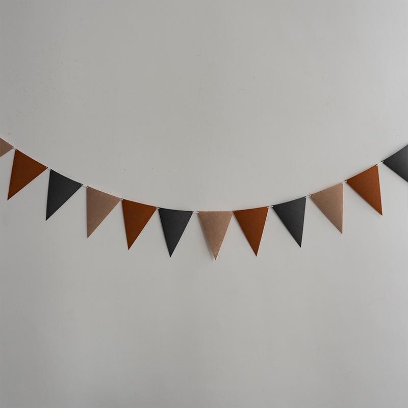 8.2ft 12Pcs Triangle Flags Felt Pendant Banner Birthday Party Festival ...