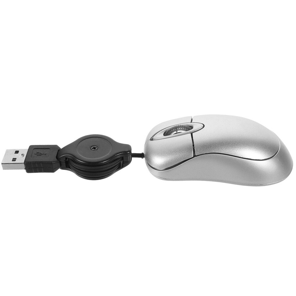 Compact Mini USB Mouse With Retractable Cable For Travel and Office | eBay