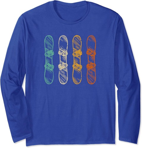 Retro Snowboard Outfit For Snowboarders Snowboarding Long Sleeve T ...