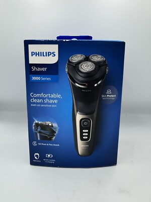 Philips Mens Electric Shaver Wet/Dry Series 3000 5D Pivot & Flex Heads ...