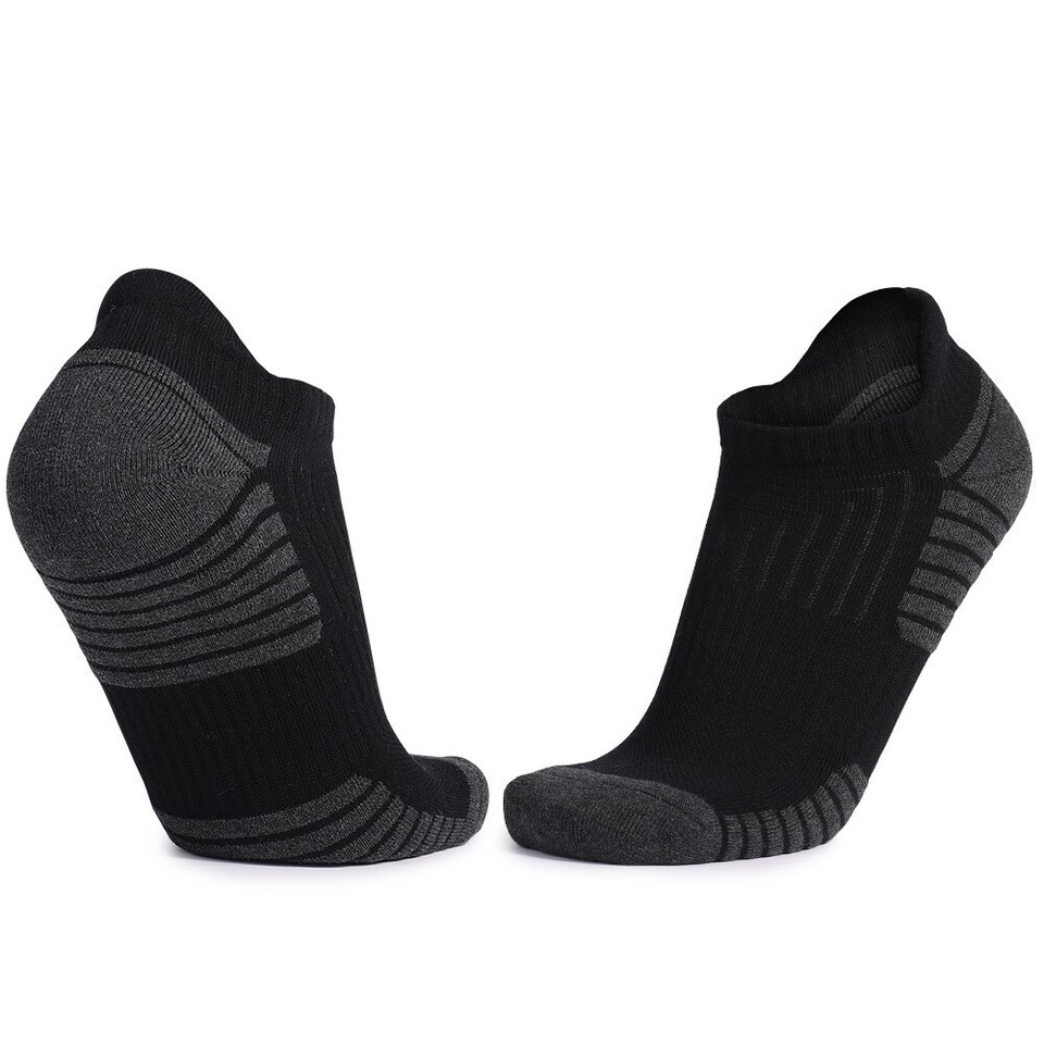 ZONBAILON Men's Breathable Cotton Thickened Towel Bottom Sports Socks 2 ...