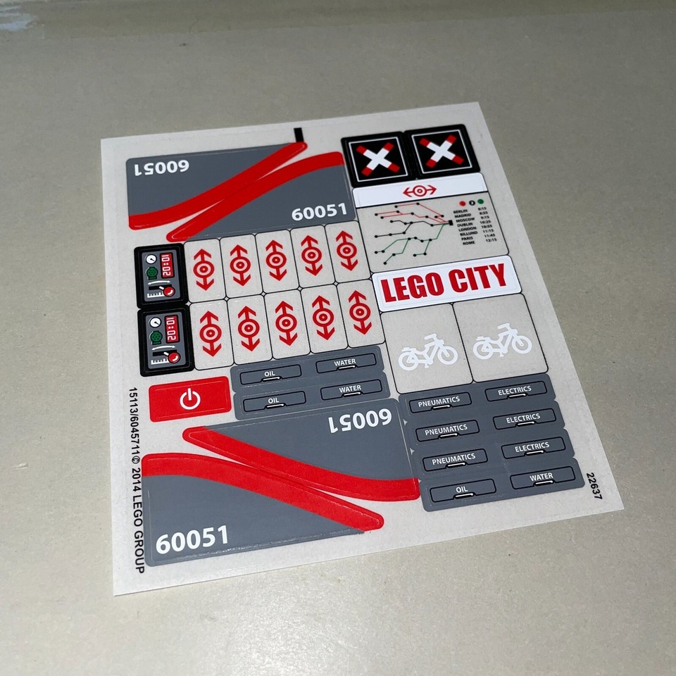 New Original Unused Sticker Sheets from Lego City Trains Theme READ ...