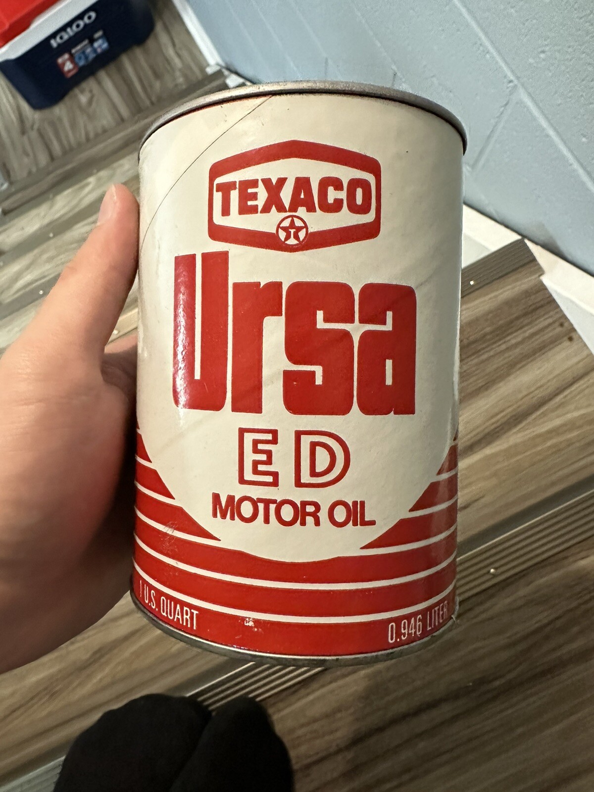 Vintage Texaco 1 quart Ursa ED Motor Oil Can - Extra Duty Motor Oil ...