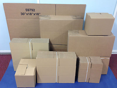 SINGLE & DOUBLE WALL CARDBOARD BOXES ALL SIZES 5" 6" 7" 8" 9" 12" 18 ...