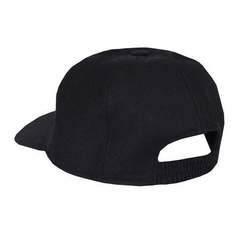 $450 Mandelli Midnight Navy Blue Wool Blend Baseball Cap - Large ...