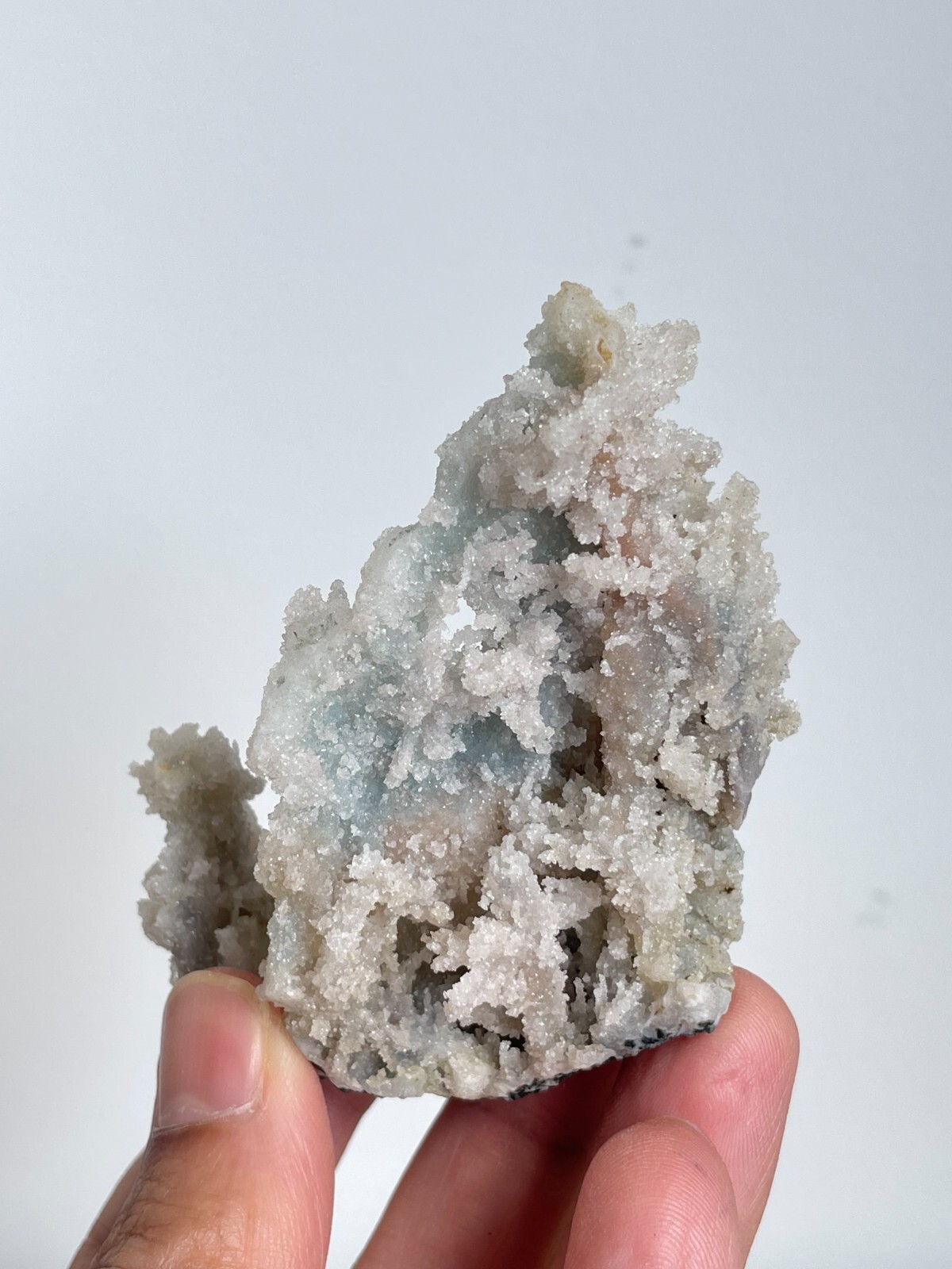 Blue Coral Chalcedony Crystal Stalactite Cluster G084 | eBay