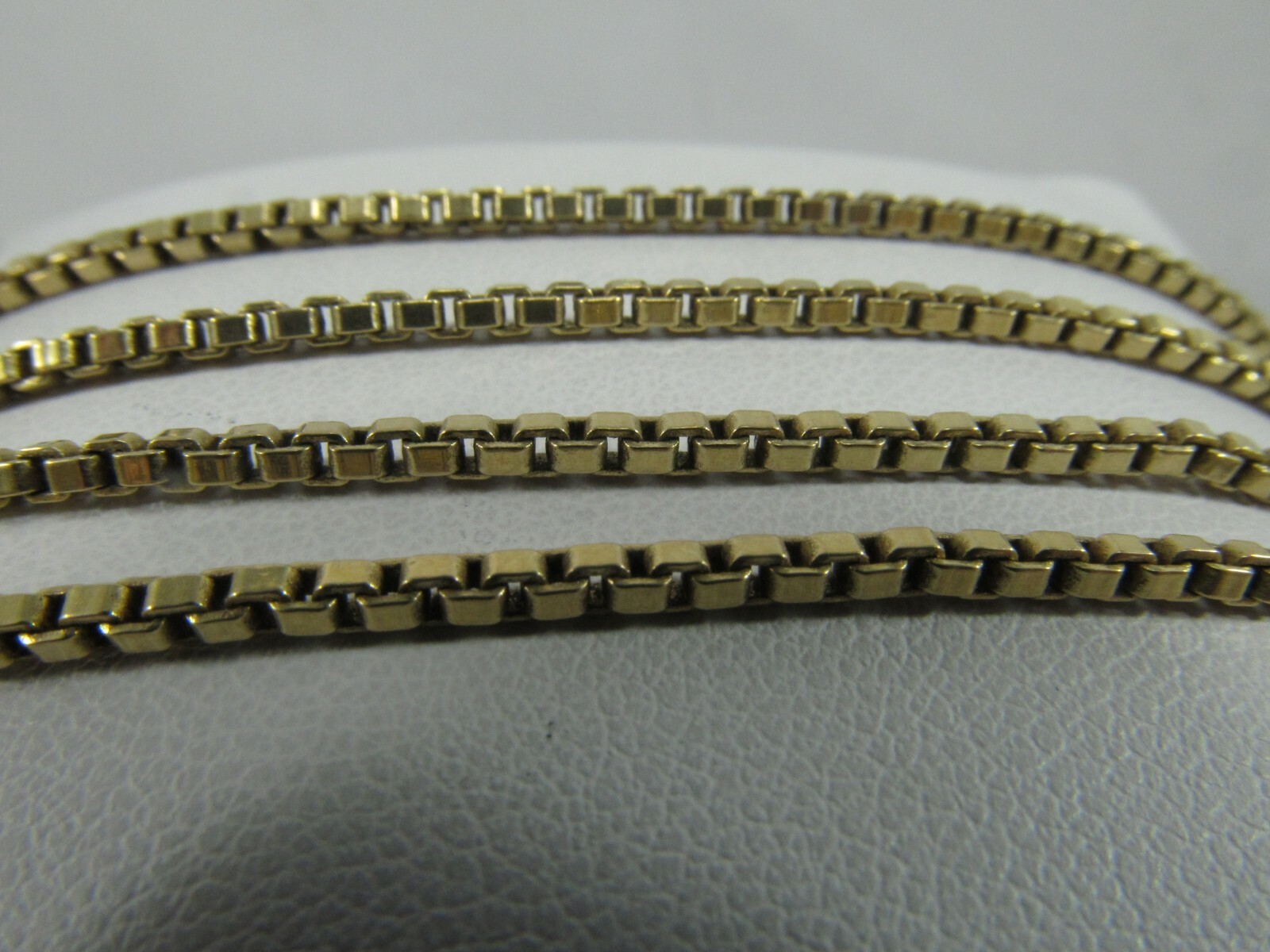 14K Solid Gold Box Chain Necklace 25" Long Very Classy. SALE SAVE 1500 ...