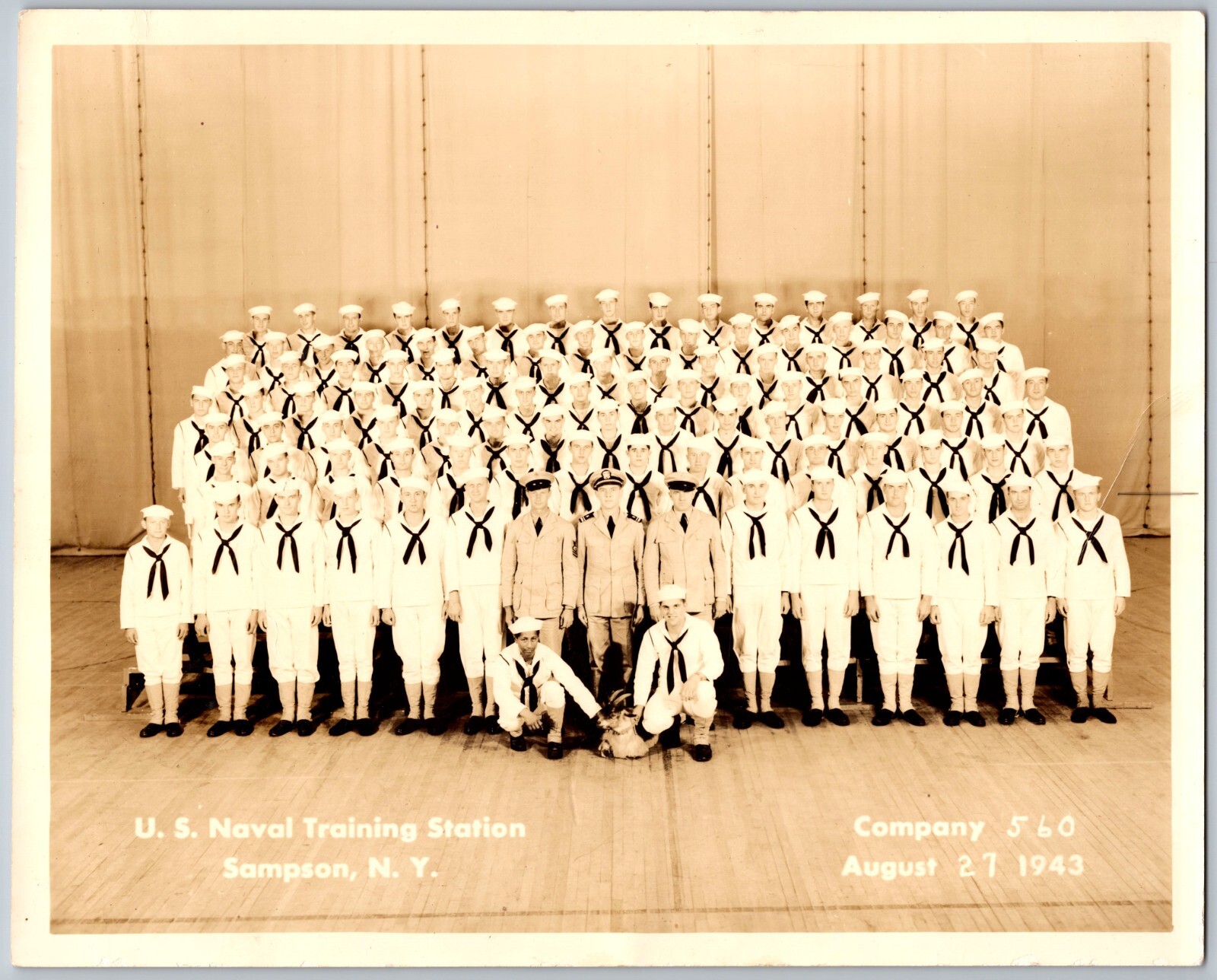 Vintage US Naval Graduation Photo Officers in Uniform Aug. 27, 1943 ...