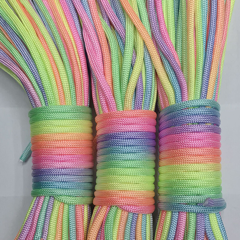 5M 4mm Rainbow Parachute Cord Lanyard Rope Mil Spec 7 Strands DIY ...
