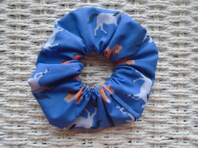 Blue Horse Hair Scrunchie Scrunchies Scrunchy Pony Horses Gift ...