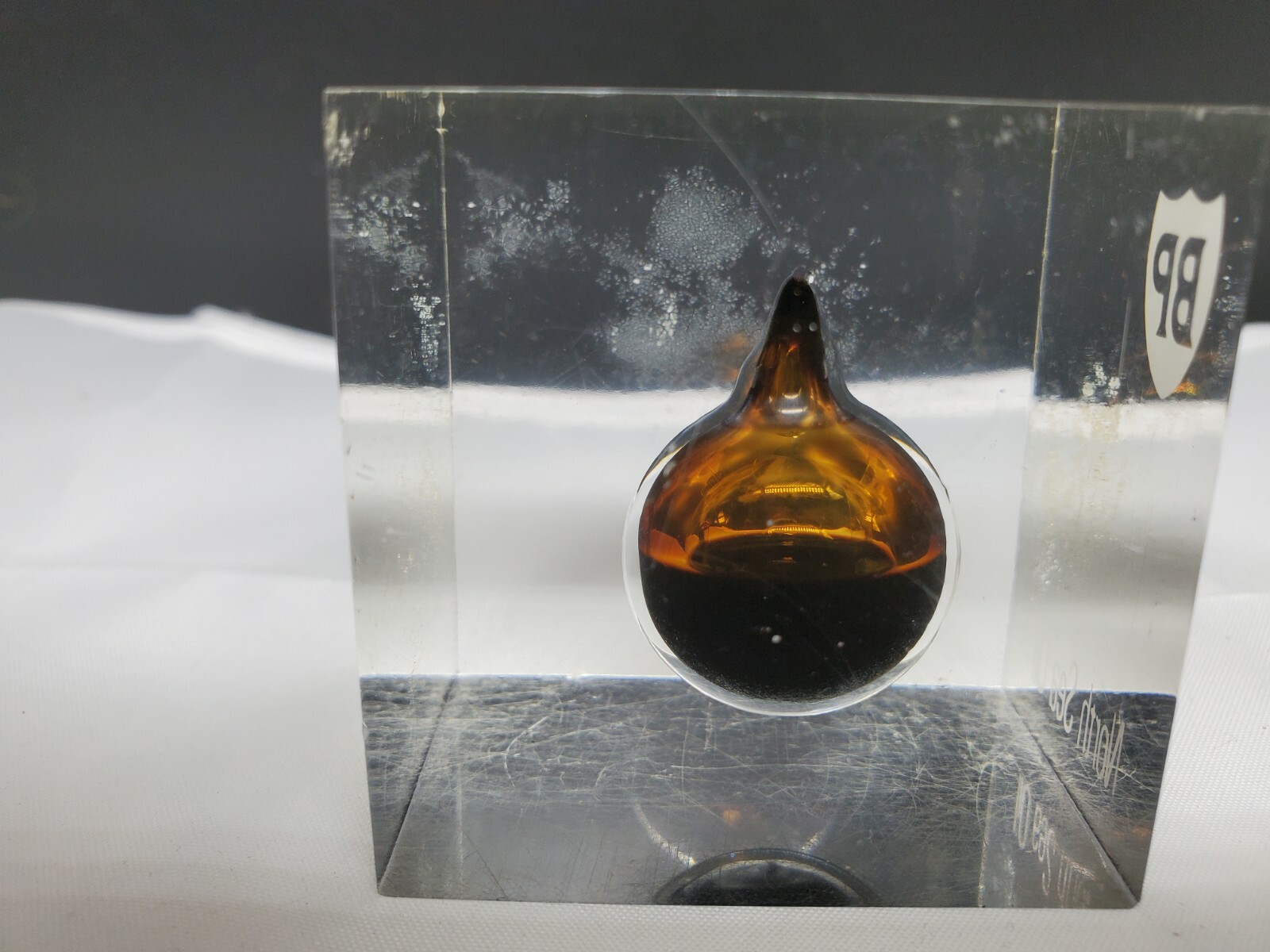 Vintage BP North sea Oil acrylic paperweight | eBay