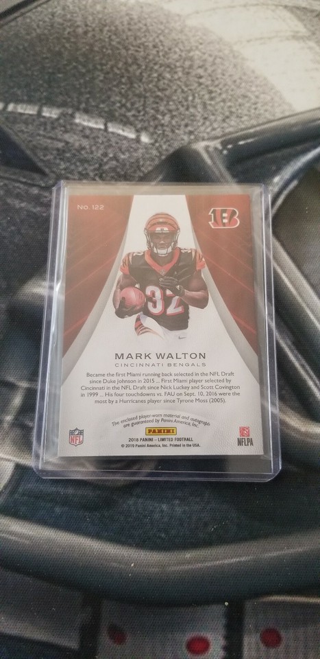 2018 limited Mark Walton rookie signature patch 41/50 | eBay