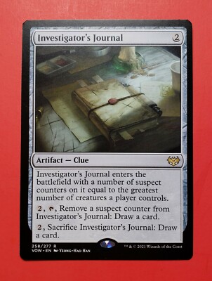 1x Investigator's Journal Artifact Clue Crimson Vow Mtg Magic Card Rare ...