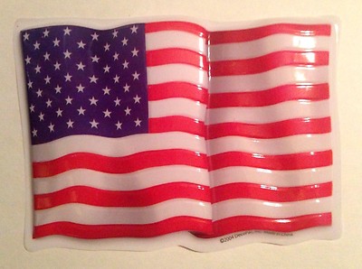 2 x DecoPac USA Flag Plastic Cake Topper/Layon/Pop Top Decoration 5" x ...