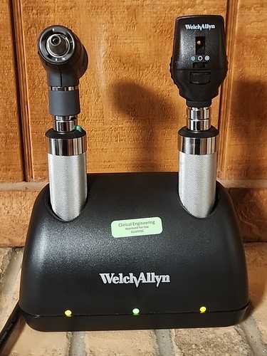WELCH ALLYN 7114X UNIVERSAL CHARGER DESK SET (11720) OPHTHALMOSCOPE ...