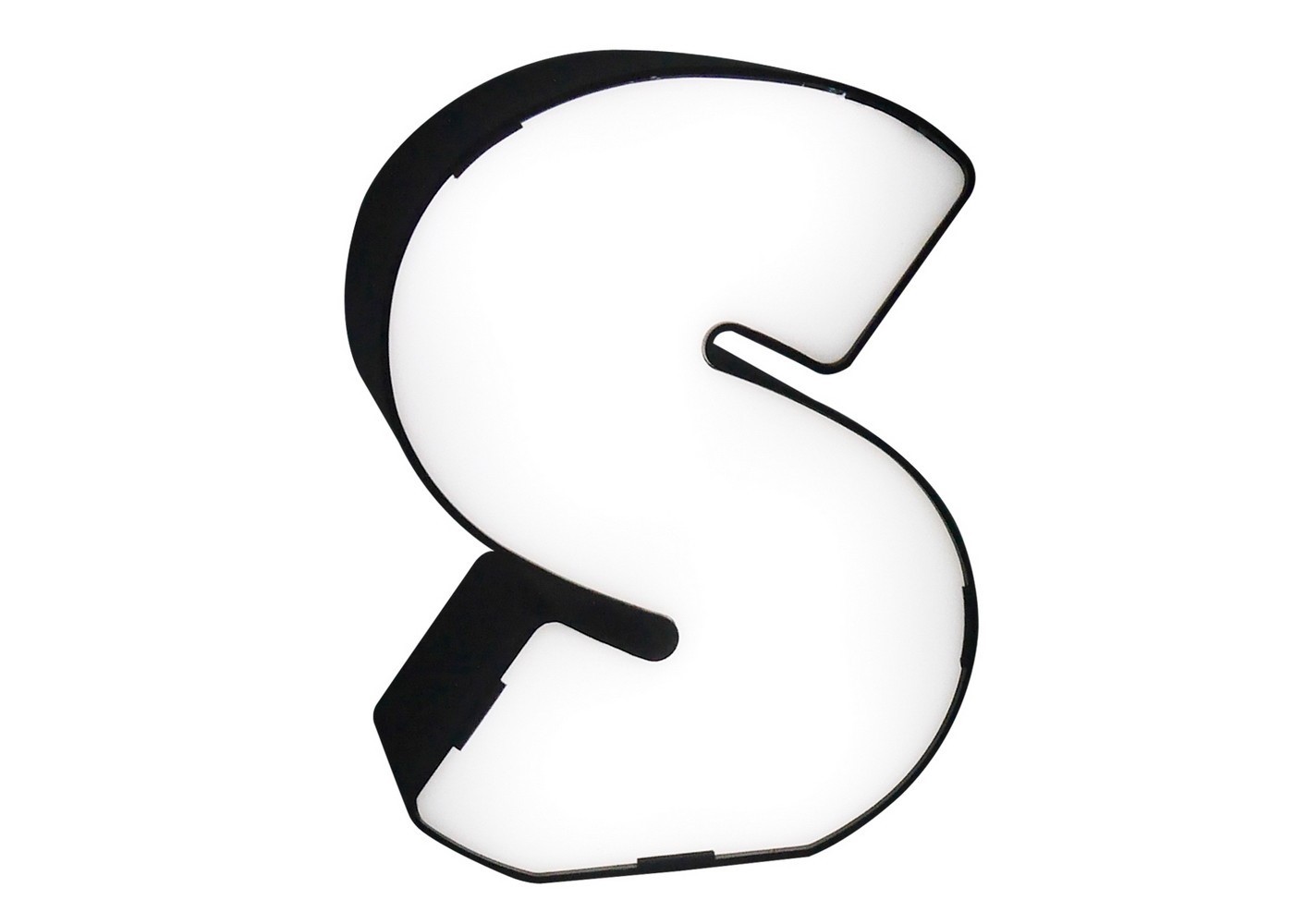 Letter S LED Light 4" Monogram Marquee Mini Tabletop Nightlight w/ 4-Hr ...