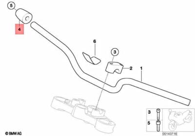 New BMW Vibration Damper Genuine (Handlebar End) Heated Grips F650CS ...