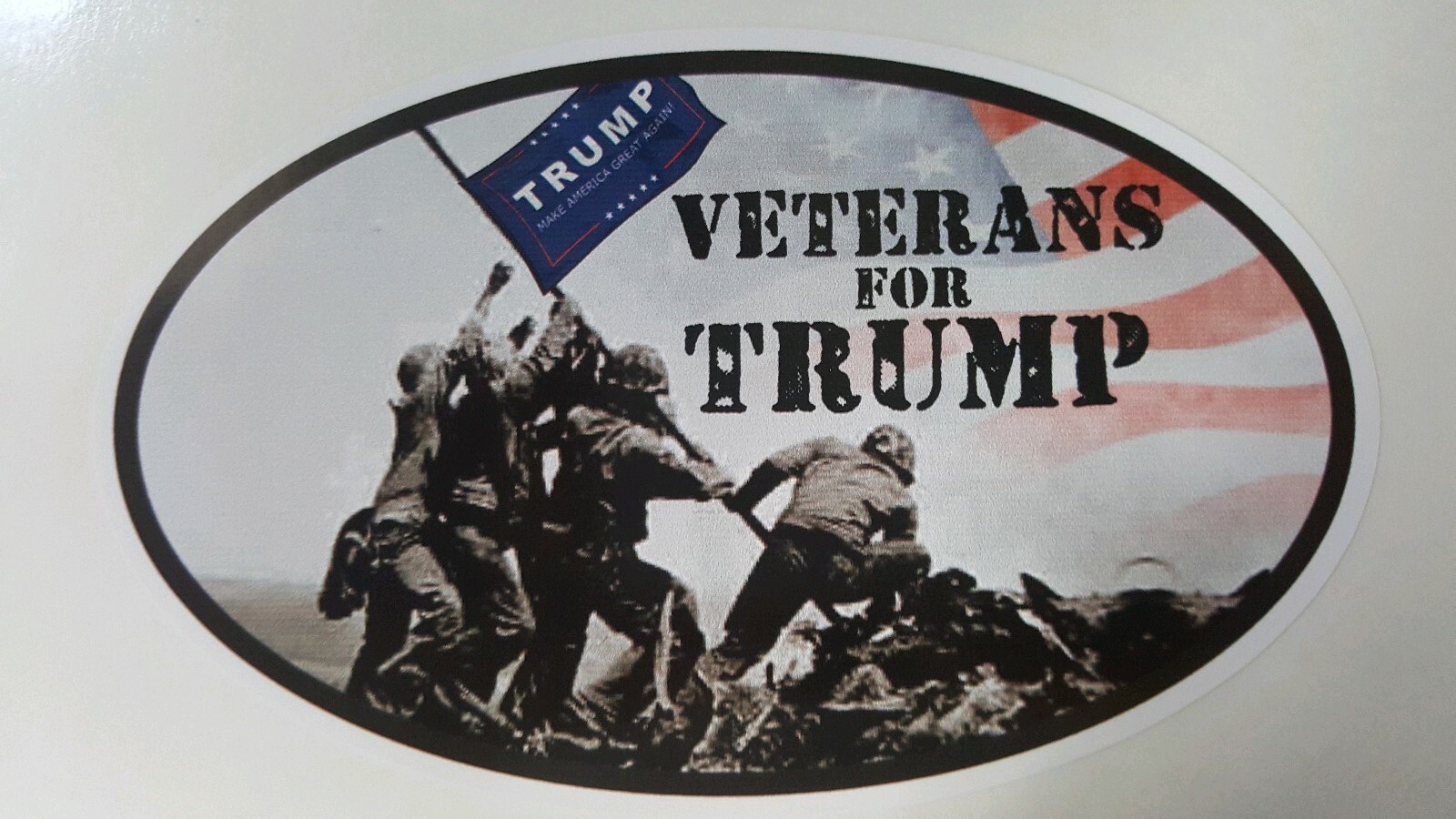TRUMP VETERANS FOR TRUMP AMERICAN FLAG MILITARY 2020 MAGA DECAL STICKER ...