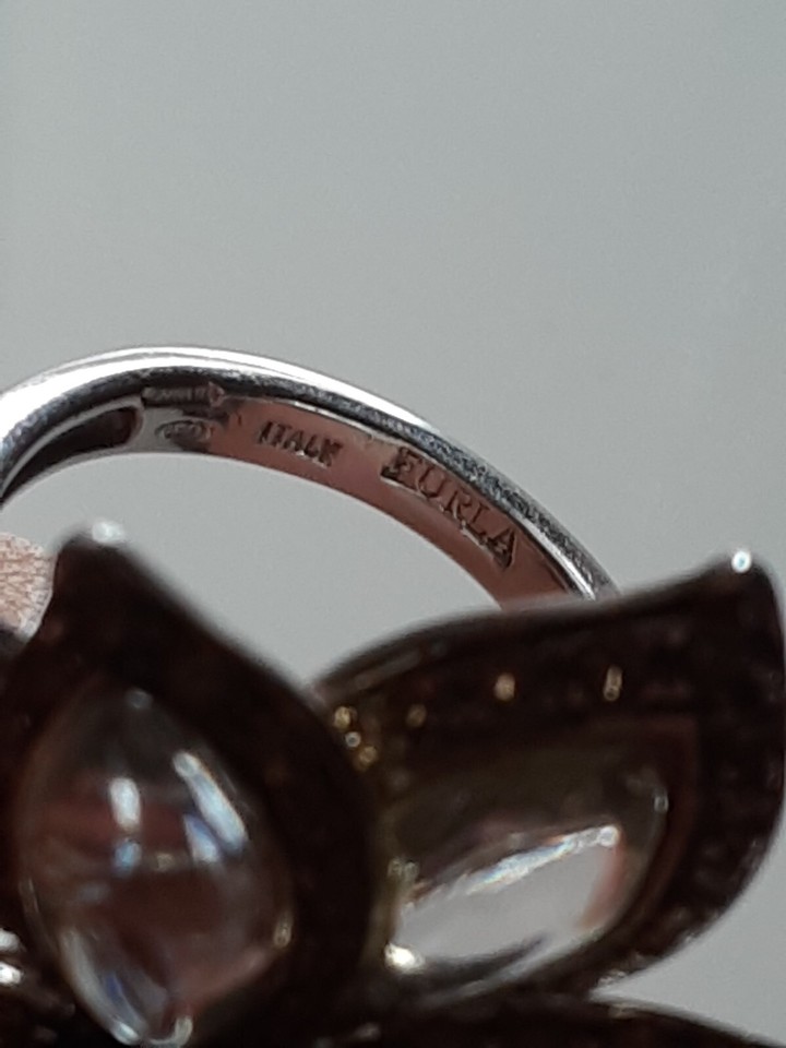 Furla crystal silver ring | eBay