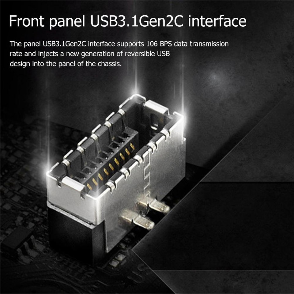 USB 3.1 Front Panel Header Type E to Type C F Motherboard Expansion ...