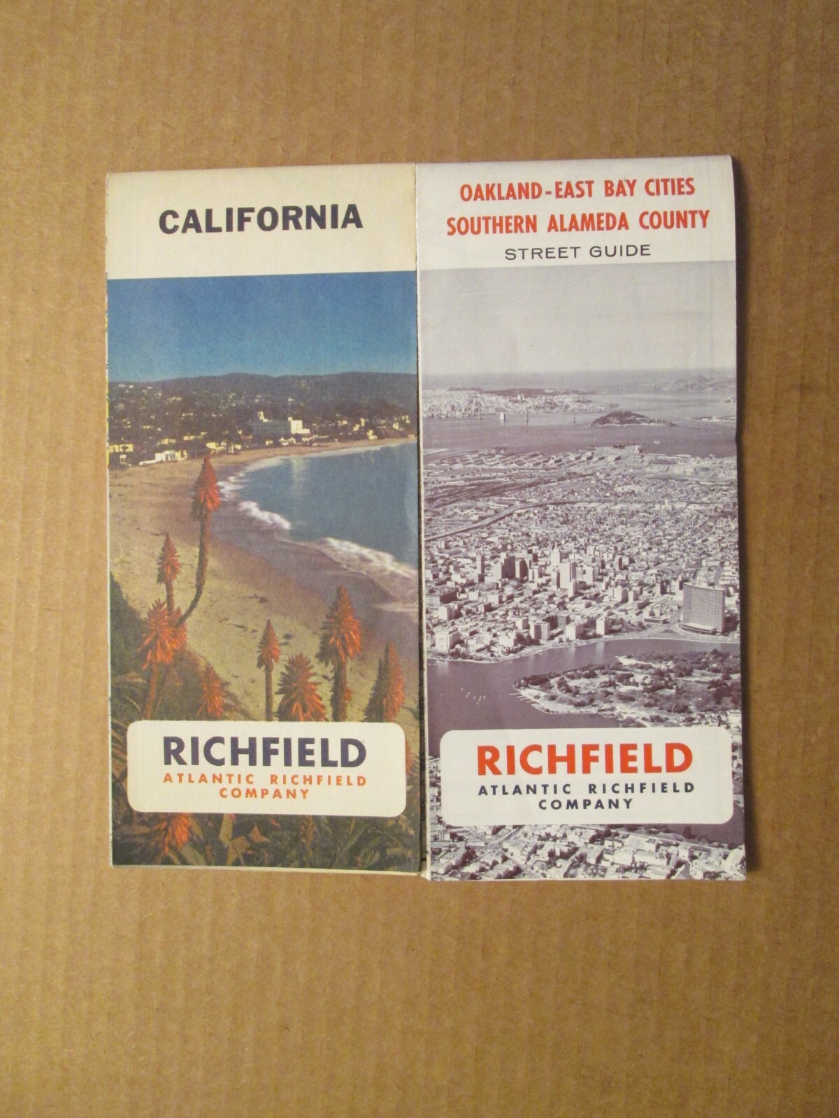 Atlantic Richfield Maps of California and Oakland East Bay Cities ...
