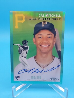 Cal Mitchell 2023 Topps Chrome Platinum Anniversary RC Aqua Refr. Auto ...