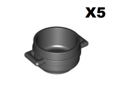 Lego ® Accessoire Minifig Lot 5 Grosse Marmite Black Pot with Handles ...