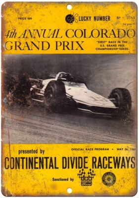 Colorado Grand Prix CDR Racetrack Ad Reproduction Metal Sign A645 | eBay