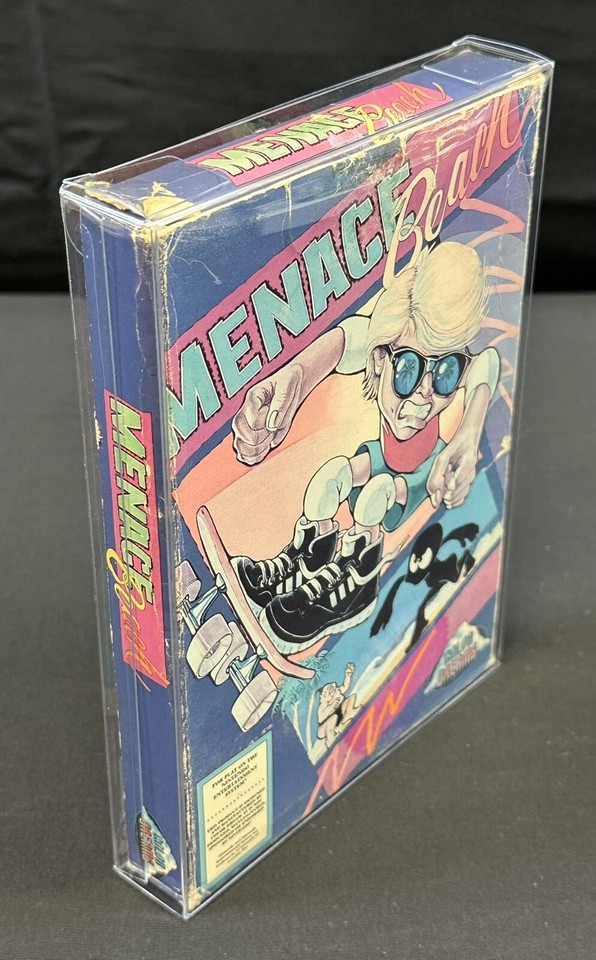 RARE Menace Beach (Nintendo NES, 1990) Tested Game w/ Original Box Blue ...