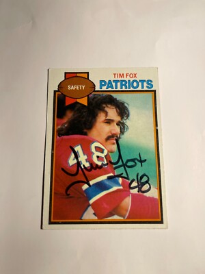 New England Patriots TIM FOX Signed Card | eBay