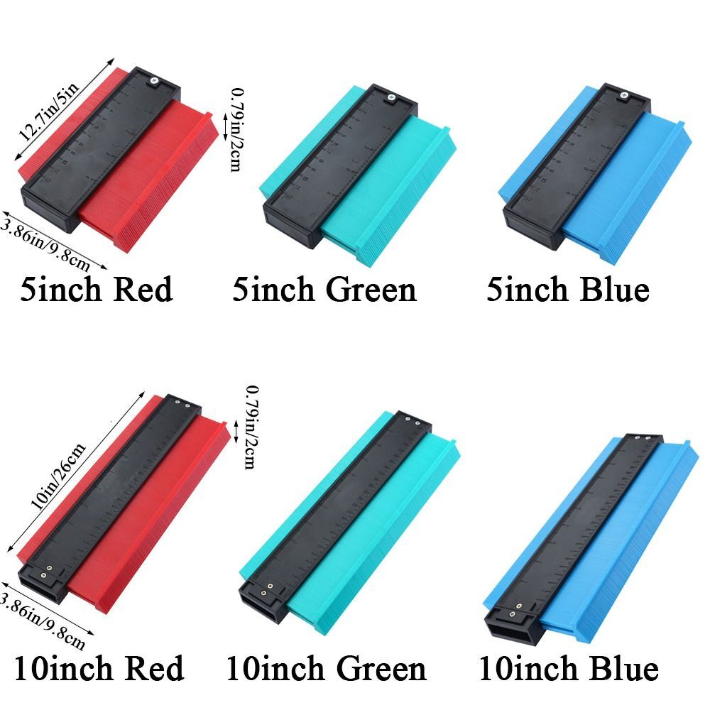 Plastic Shape Contour Gauge Edge Shape Angle Ruler Profile Measuring ...