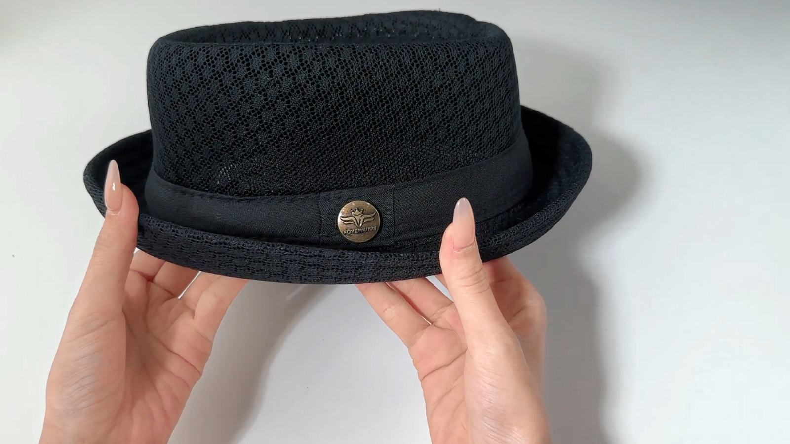 Men Women Breathable Mesh Fedora Hat Trilby Jazz Cap Panama Fedora Pork ...