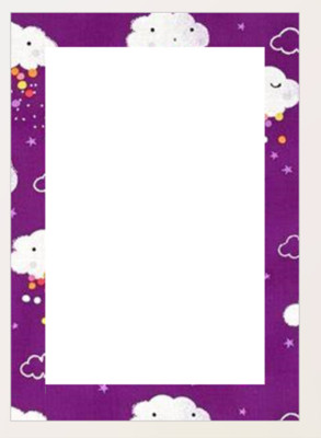 20 Sheets 5 Envelopes A5 Letter Set UNLINED: weather rainbow rain on ...