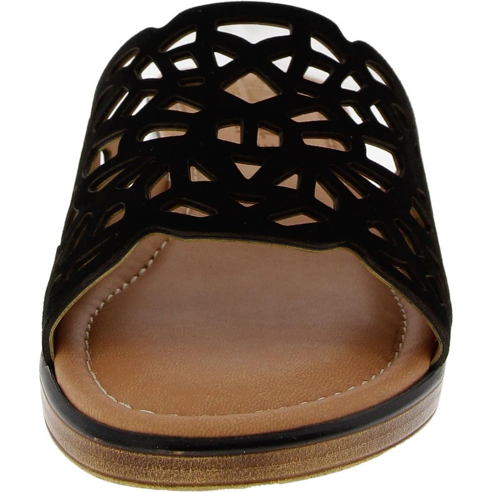 Bella Vita Womens Cas-Italy Black Slide Sandals Shoes 7.5 Wide (C,D,W ...