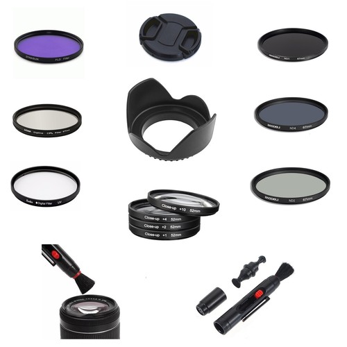 72mm Camera Bundle Lens Hood Cap UV CPL FLD ND Close Up Filter For ...