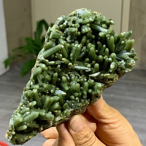 419G Natural Green quartz Cluster With rock crystal mineral healing | eBay