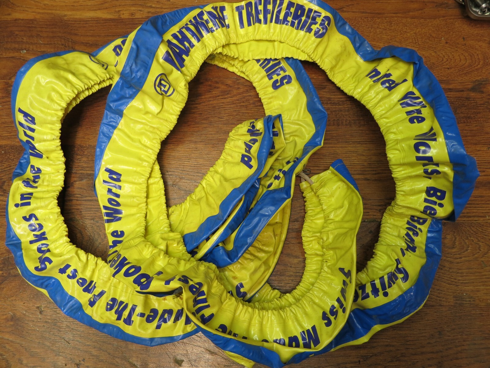RARE VINTAGE RACING WHEEL COVER SET - BLUE & YELLOW | eBay