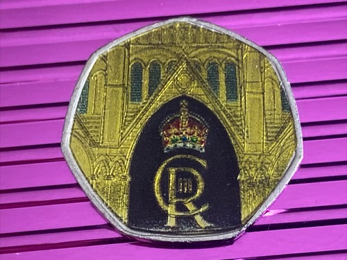 King Charles 50p Coin Uncirculated Royal Mint Collectable Gift Decal ...