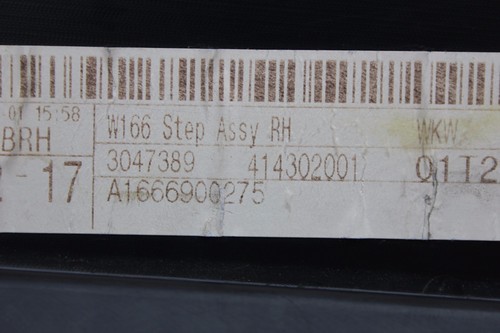 Passenger Right Running Board 1666900275 Fits 13 MERCEDES BENZ Ml350 ...