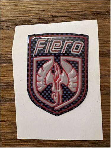 Fiero Shield Decal with Flying Pegasus and Acrylic Dome Finish; BRAND ...