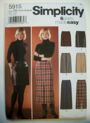 Fitted straight skirt dress pattern 5915 size 14 16 18 20 22 uncut | eBay
