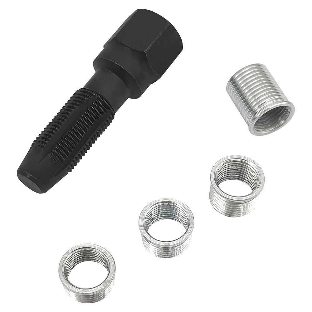 New M14 x1.25mm Spark Plug Rethread Thread Repair Kit Reamer Tap With 4 ...