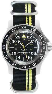 Vostok Komandirskie 18010B PILOT Watch Automatic 24-Hour USA Seller | eBay