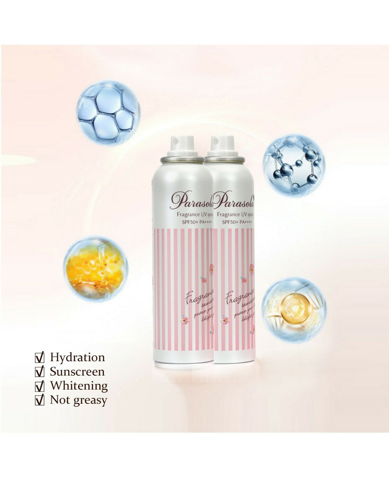 Naris Up Parasola Fragrance UV Sun Spray SPF50+ PA++++ 90g | eBay