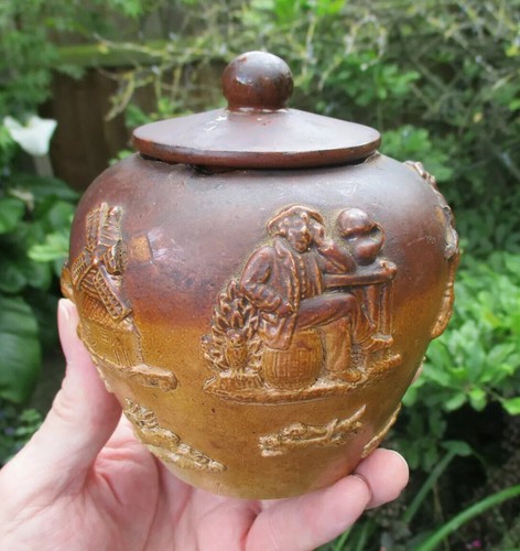 Victorian 1869 Antique Doulton and Watts Lambeth Salt Glaze Stoneware ...