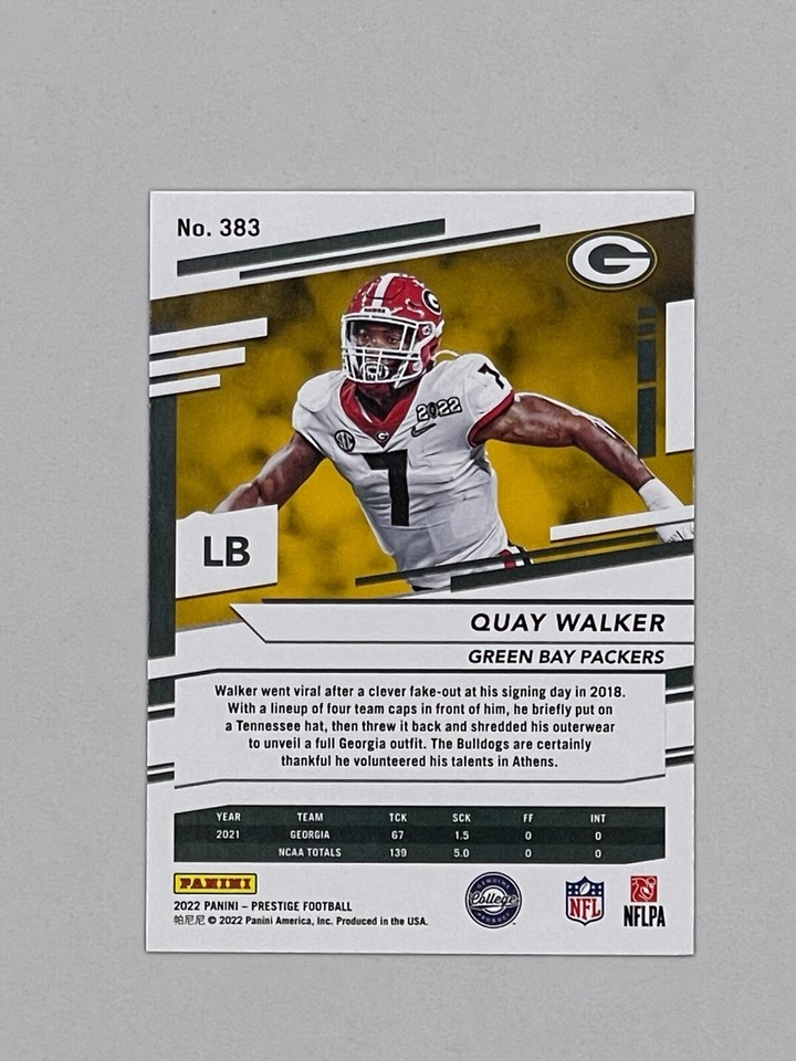 2022 Prestige #383 Quay Walker Rookie Card | eBay