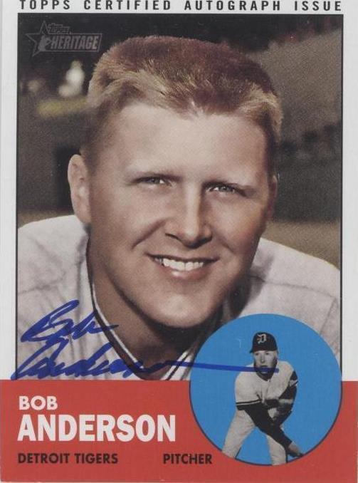 2012 Topps Heritage - Real One Autographs Bob Anderson #ROA-BA (AU) for ...
