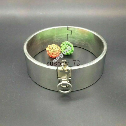 Duty Stainless Steel New 5CM Height Neck collar cuffs Lock Corset ...